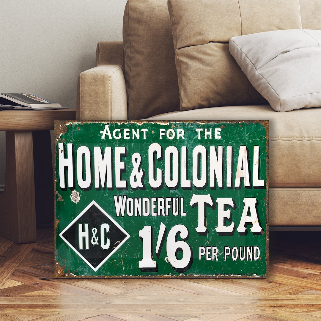 Home & Colonial Indian Tea Shop Sign - Etsy