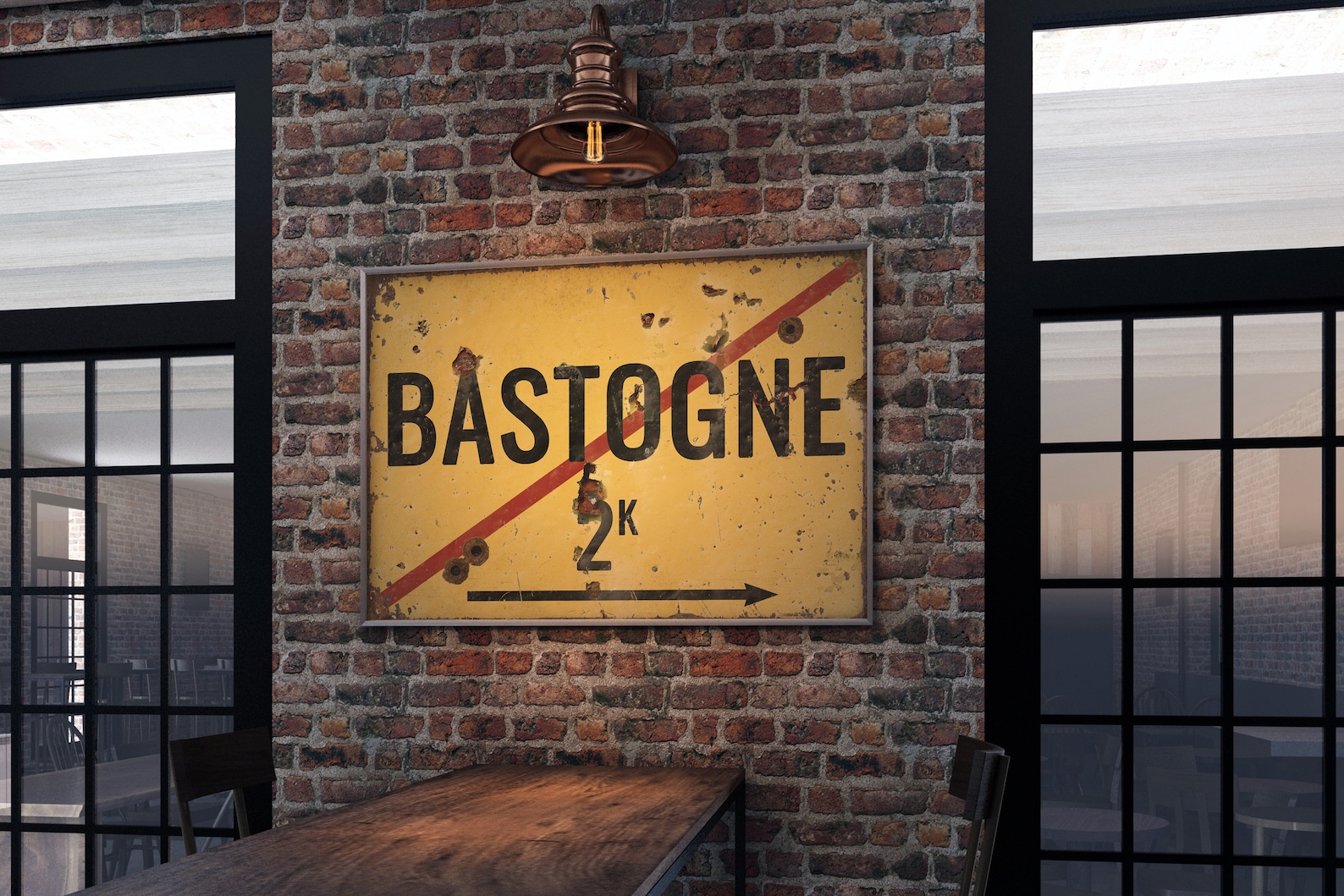 WW2 French Sign Vintage Style Bastogne Band of Brothers Army - Etsy UK