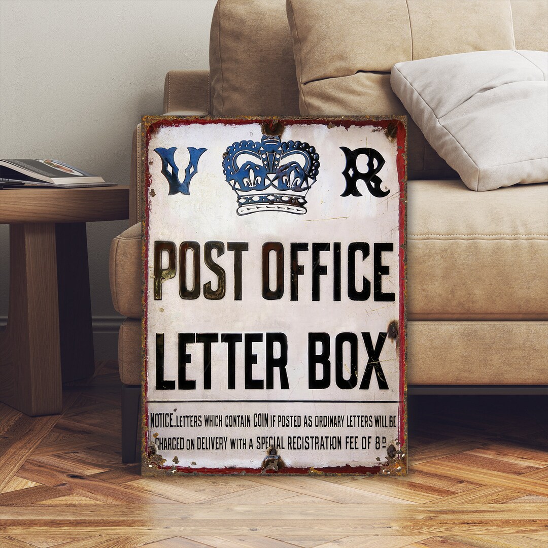 Vintage Style English Post Office Sign - Etsy