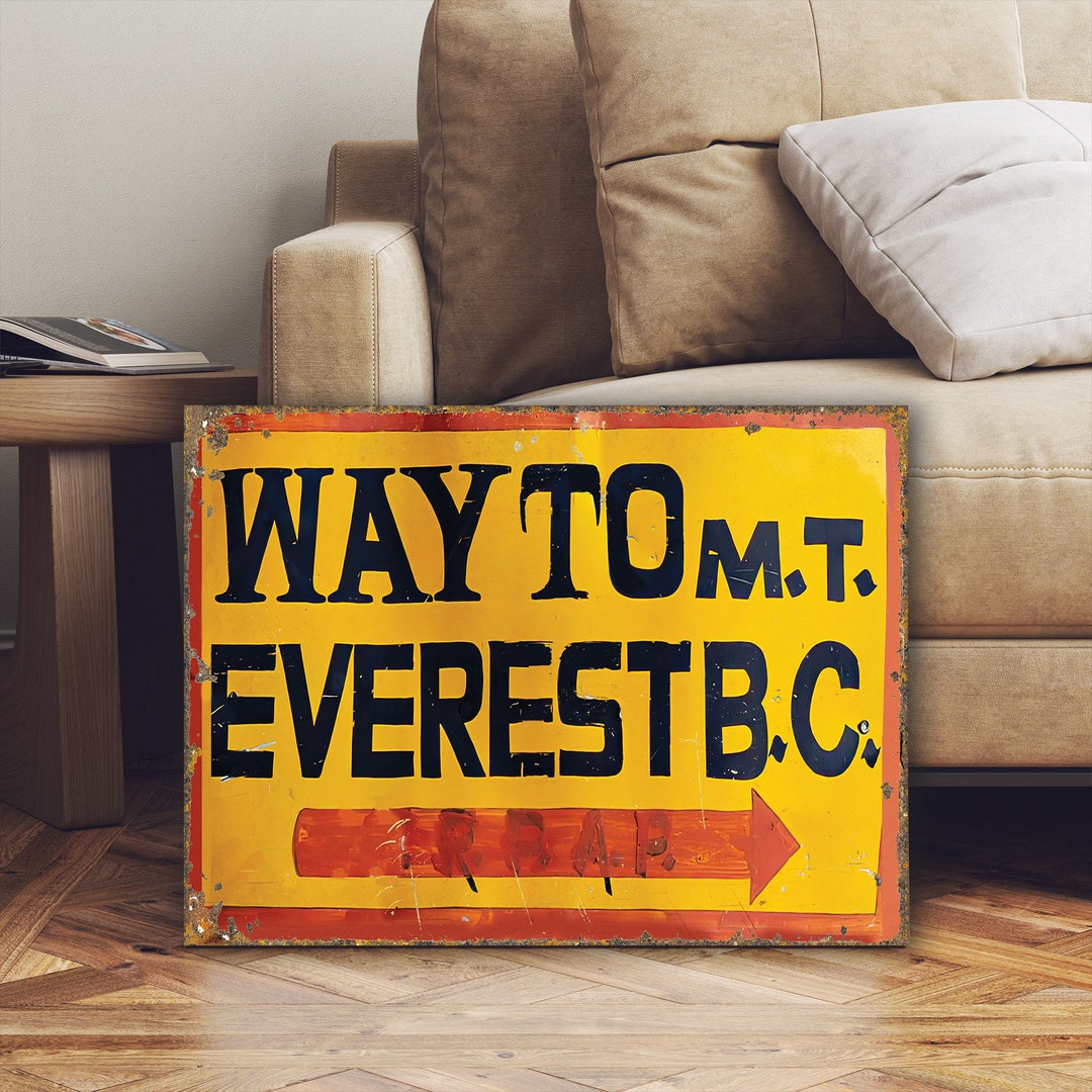 EVEREST Base Camp Mountaineering Sign - Etsy