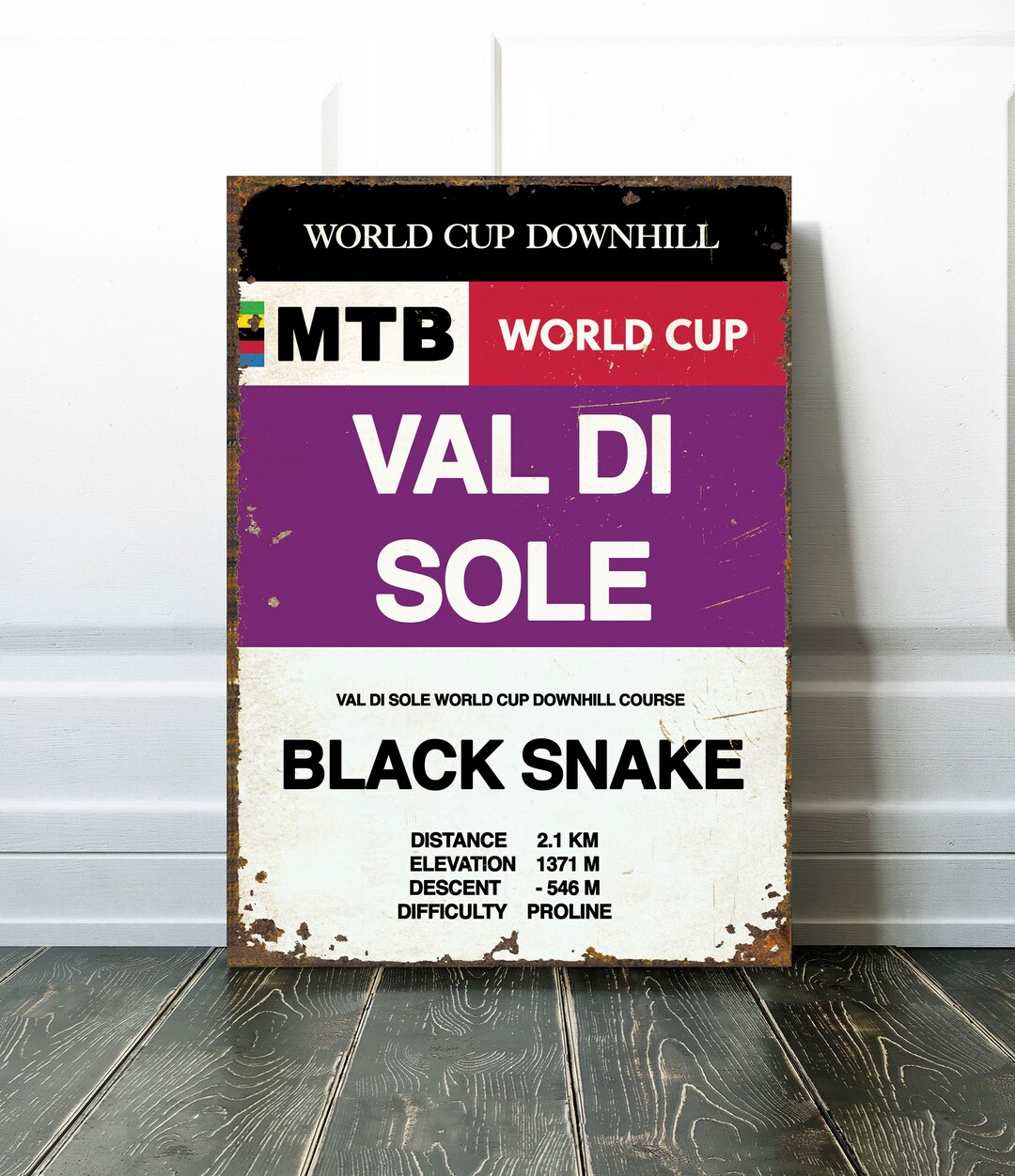 Mountain Bike MTB Black Snake Sign - Cycling Gift - Etsy