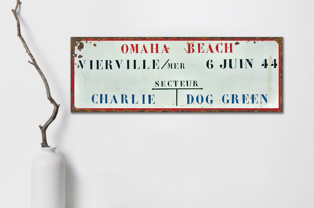 WW2 Normandy Omaha Beach Sign WW2 Army Sign - Etsy