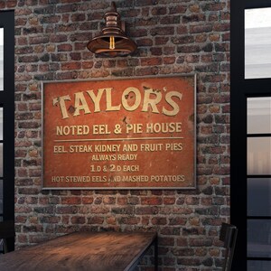 English Pie and Mash Shop Advertising Sign - Etsy