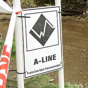 MTB Whistler A-line Mountain Bike Trail Sign - MTB Cycling Gift - Etsy