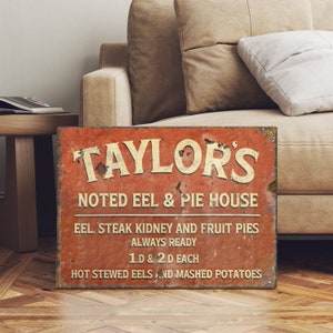 English Pie and Mash Shop Advertising Sign - Etsy