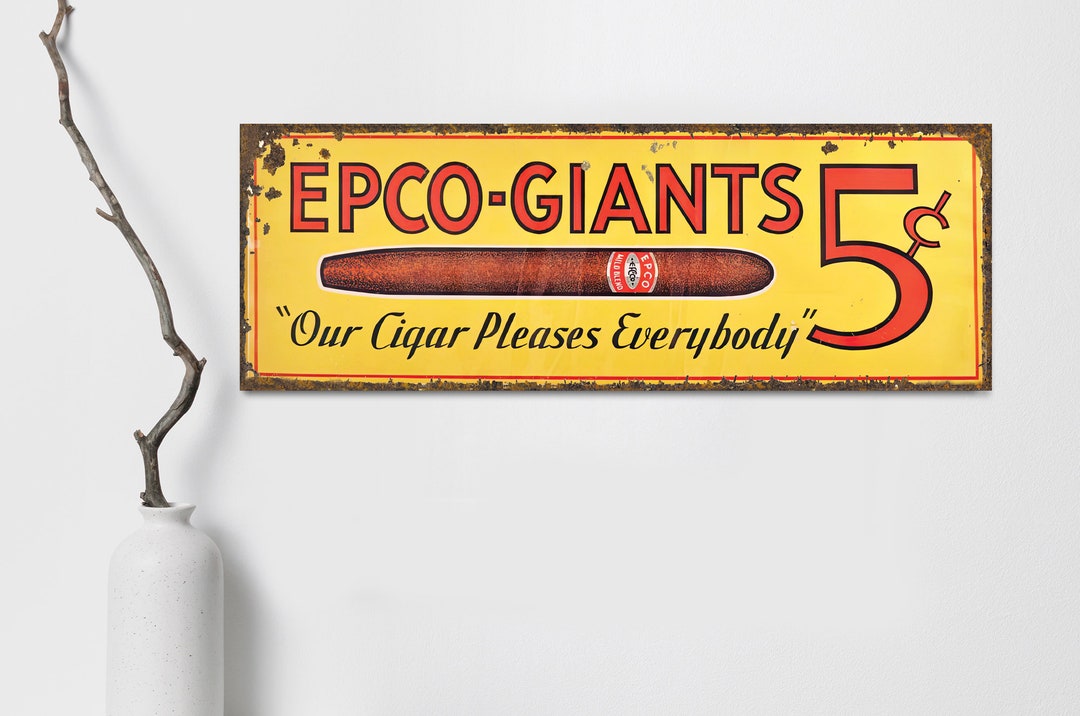 Vintage Style Epco Cigar Advertising Sign - Etsy