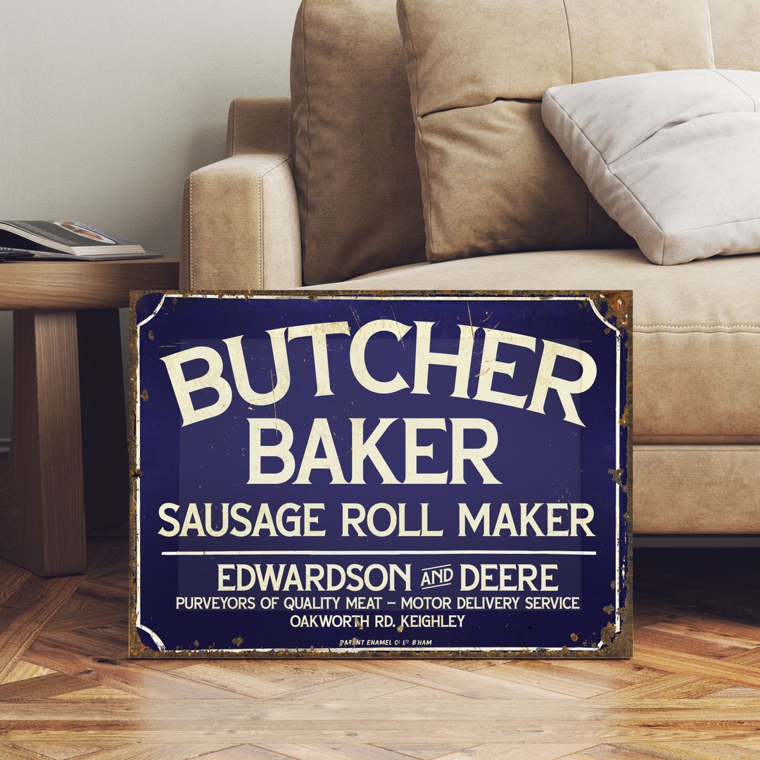 English Butchers Shop Sign - Etsy