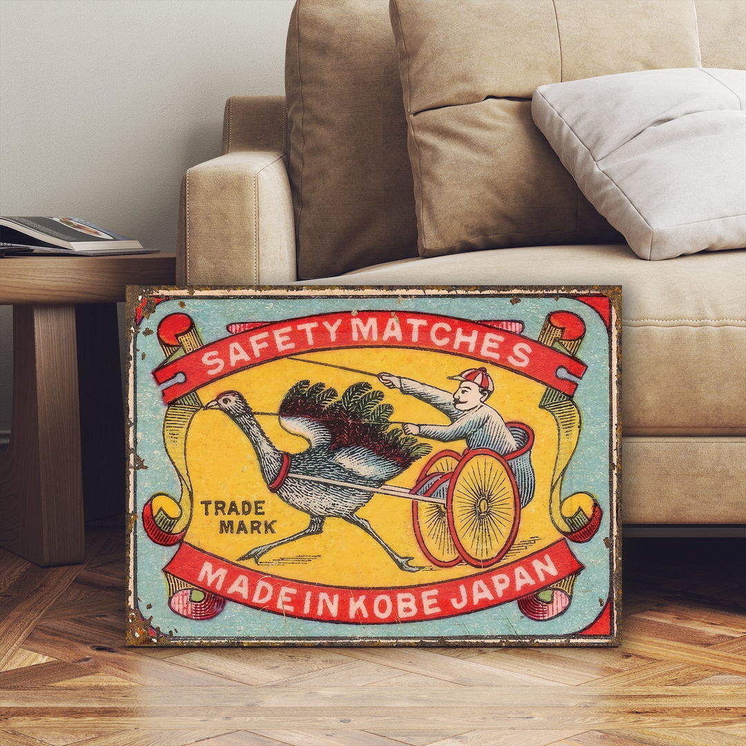 Vintage Style Japanese Matchbox Sign - Etsy