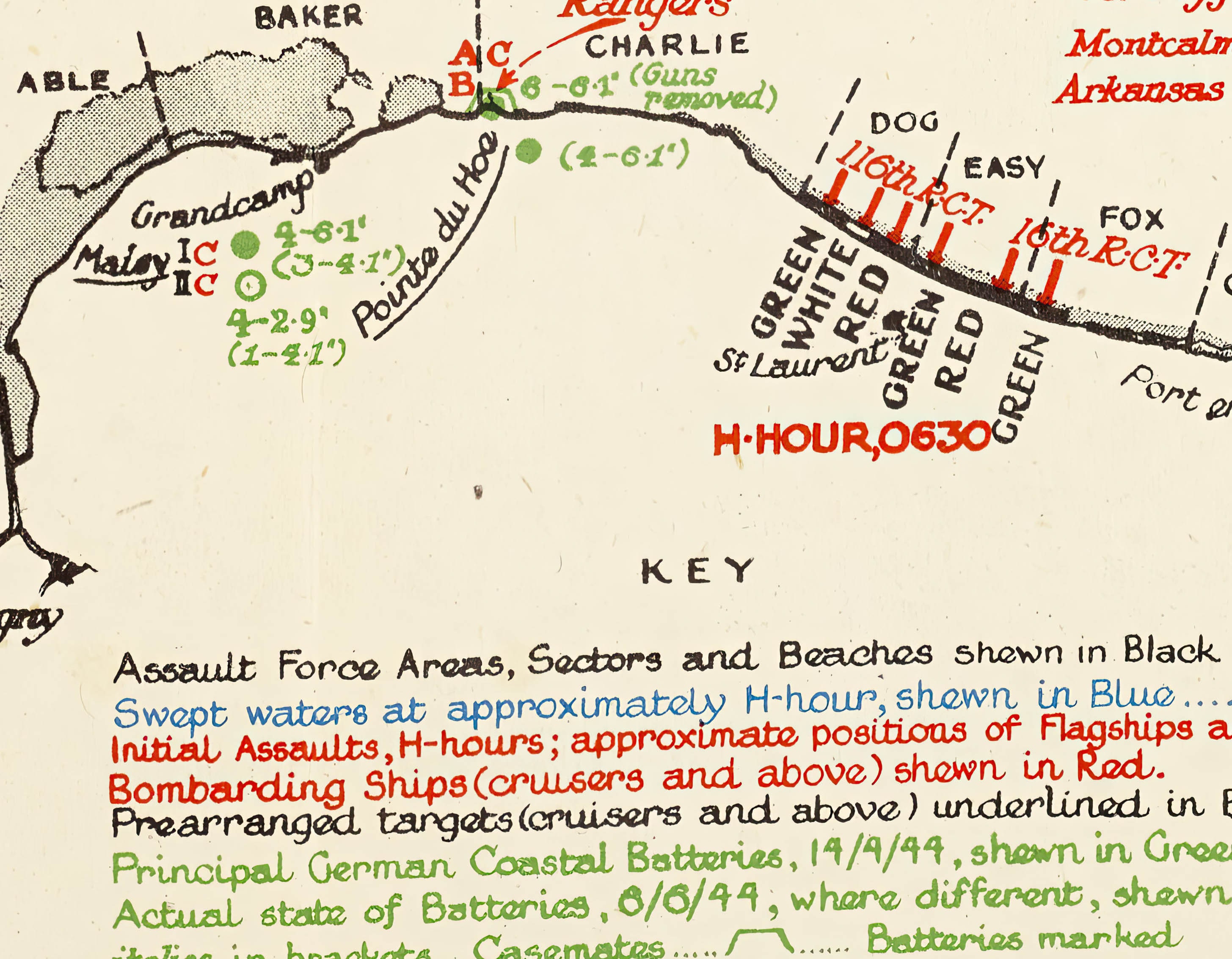 World War Two Map Normandy Beaches WW2 Map D-day Map - Etsy