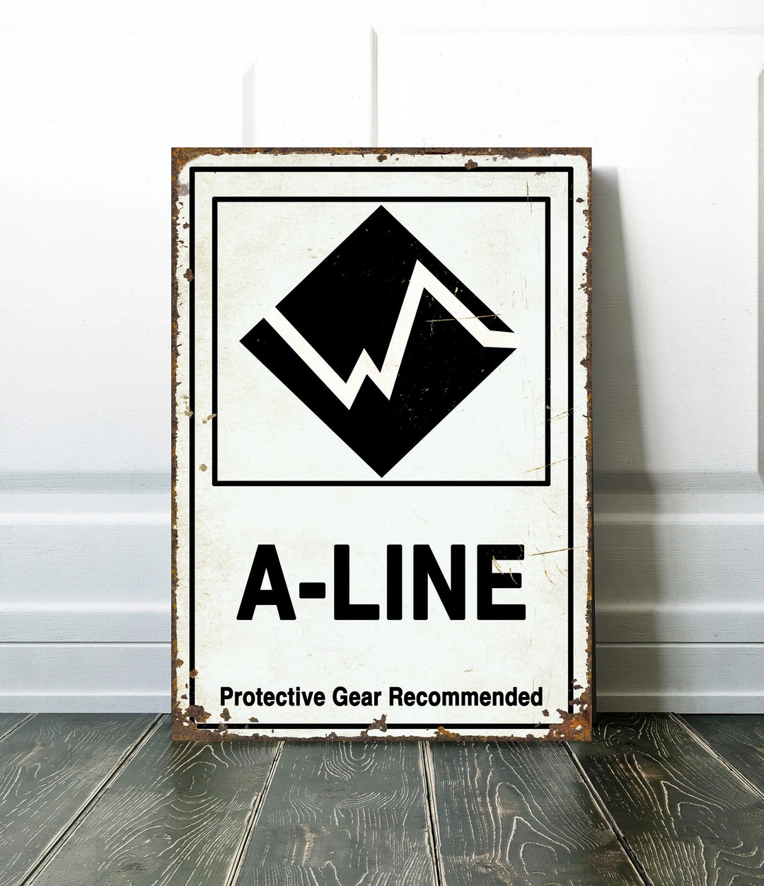 MTB Whistler A-line Mountain Bike Trail Sign - MTB Cycling Gift - Etsy