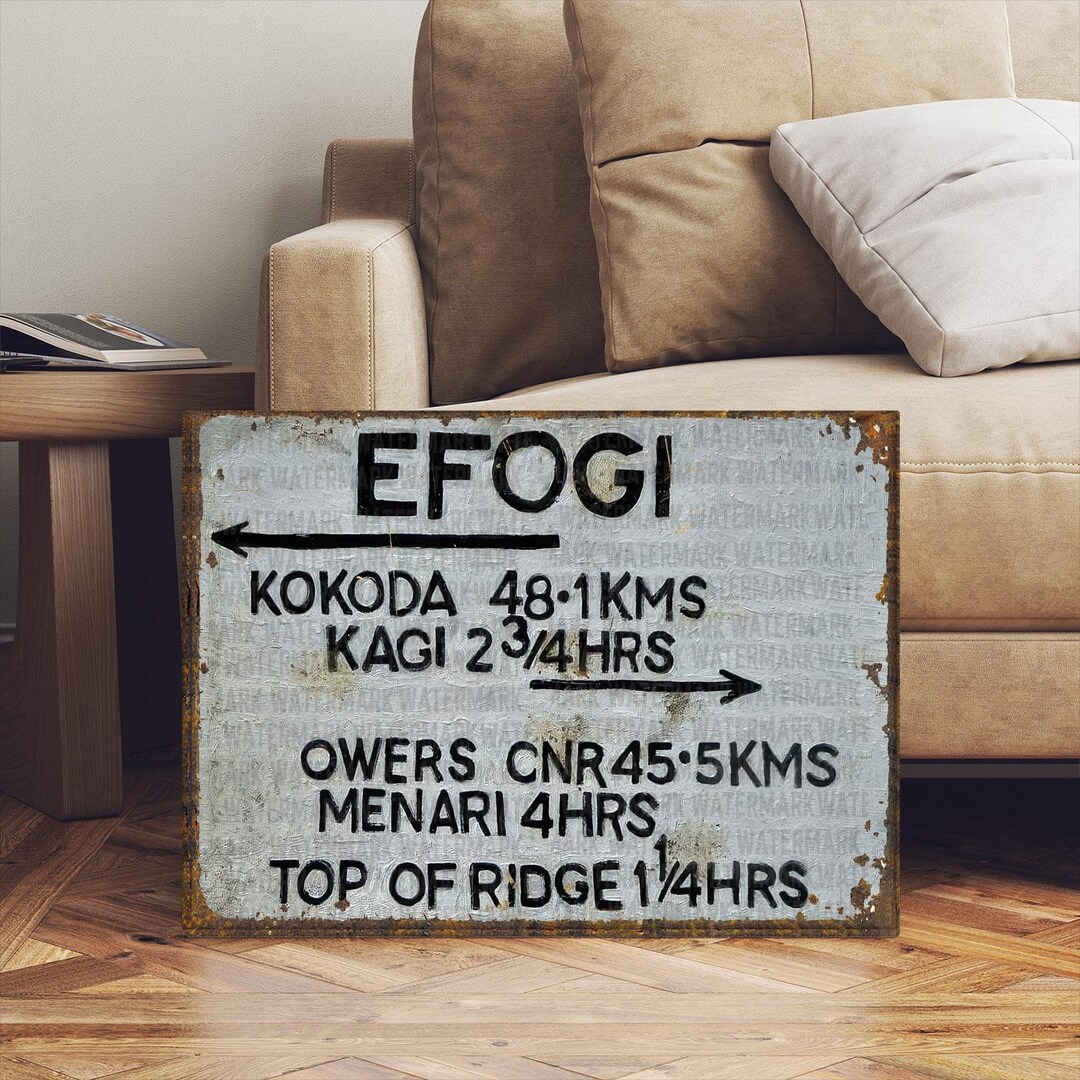 Kokoda Trail Halfway Sign Hiking Sign - Etsy