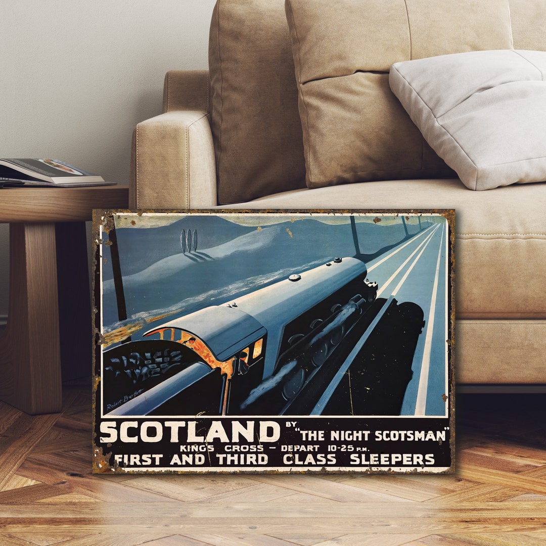 English Railway LNER Flying Scotsman Rare Night Scotsman Sign - Etsy