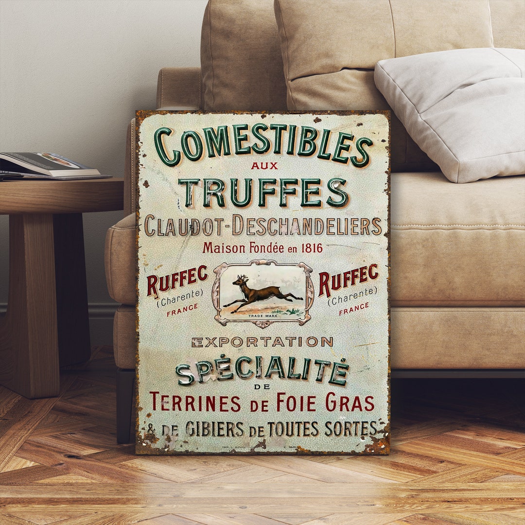 Rare Vintage Style Antique French Sign, French Farmhouse Advertising ...