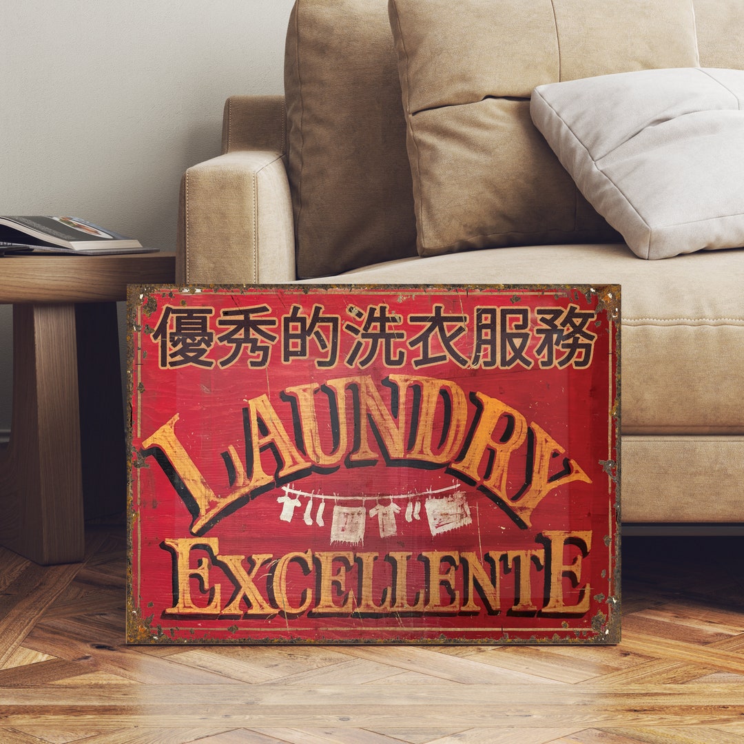 Chinese Hand Laundry Vintage Advertising Sign - Etsy