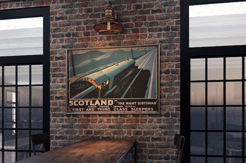 English Railway LNER Flying Scotsman Rare Night Scotsman Sign - Etsy