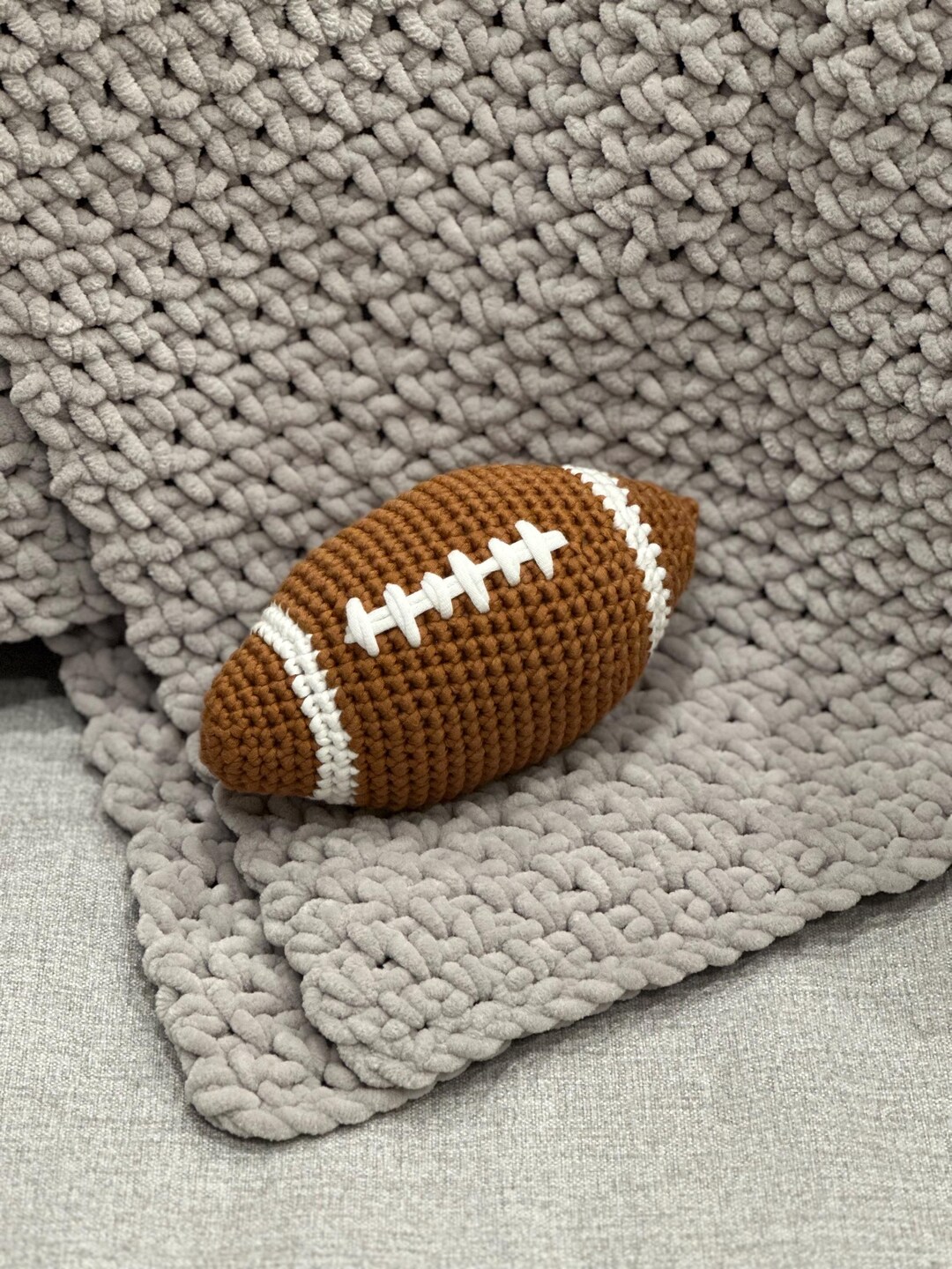 Handmade Crochet Football Stuffie: Soft Plush Toy - Etsy