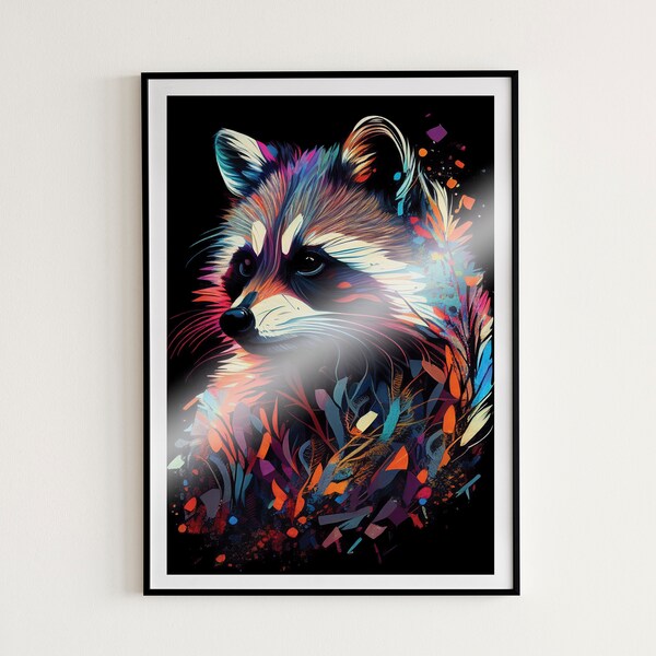 Raccoon Art Print - Etsy