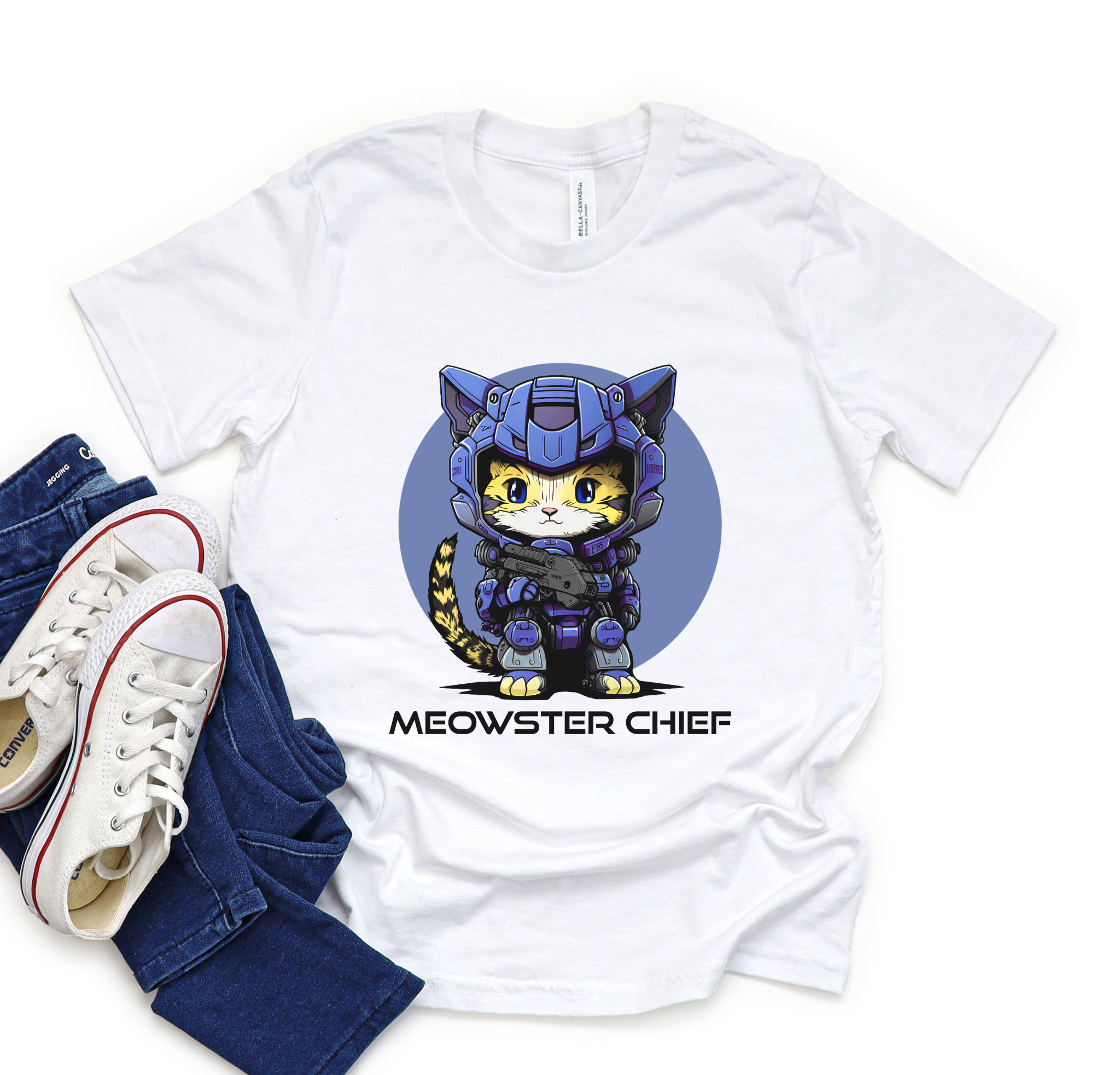 Youth Blue Meowster Chief Gamer Chief Gamer Cat Orange Cat FPS Gamer ...