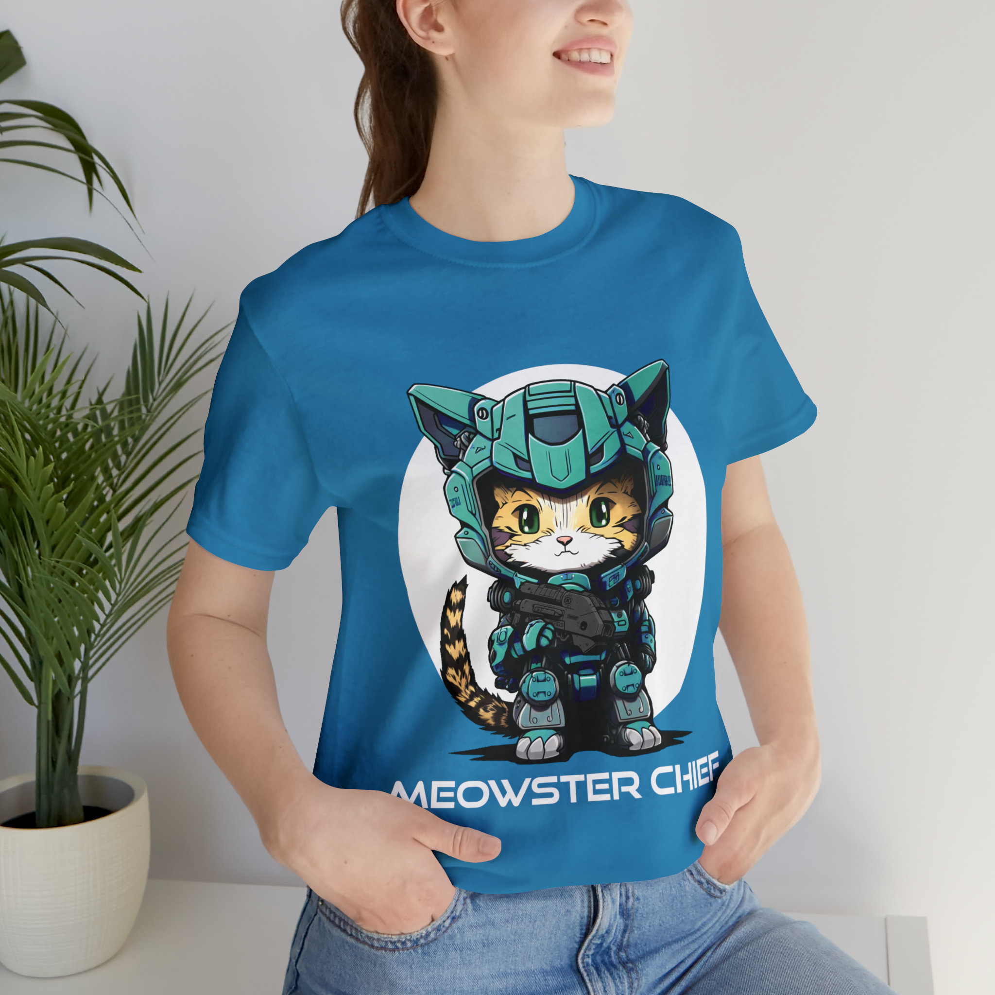 Teal Meowster Chief Gamer Chief Gamer Cat Kitty FPS Dad Gift Gift for ...