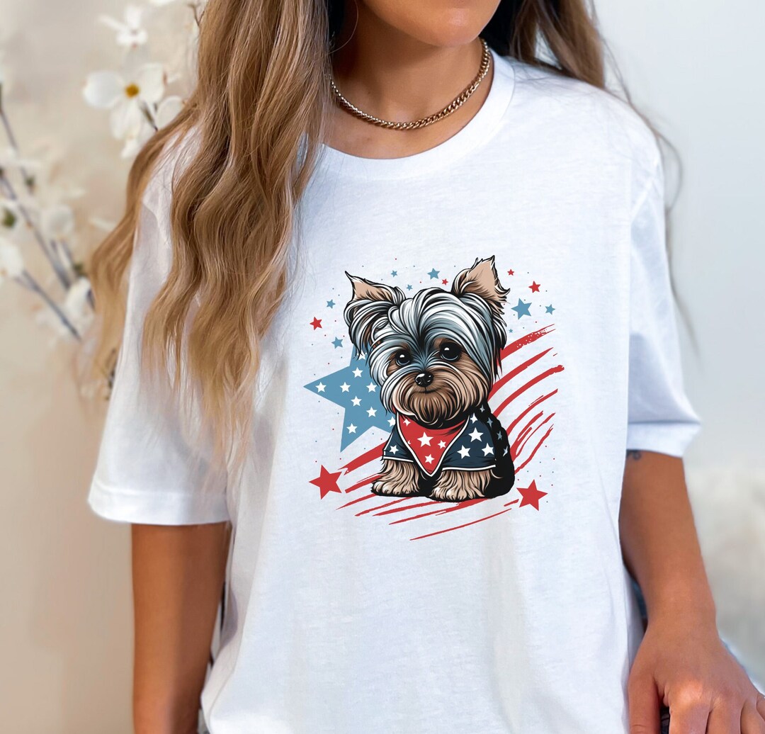 USA Yorkie Shirt 4th of July Shirt Memorial Day Shirt Patriotic Shirt ...