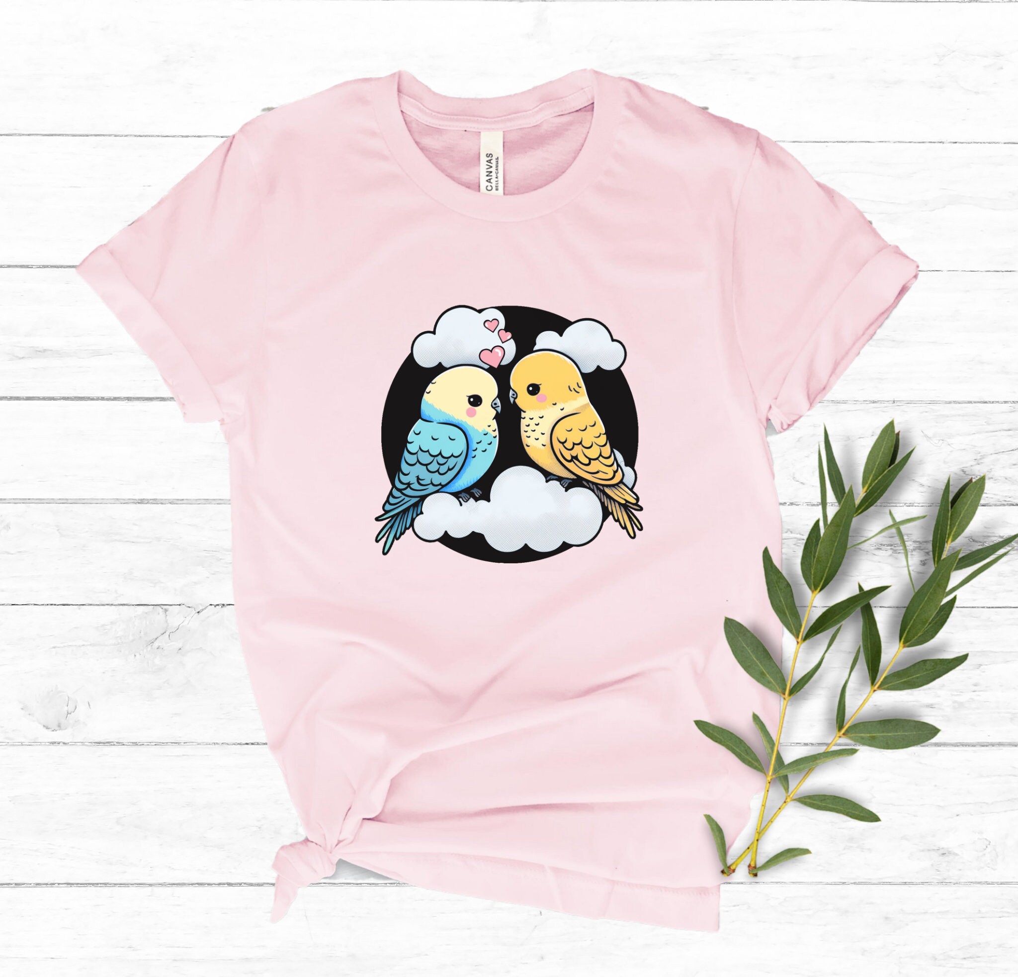 Kawaii Budgies in Love Shirt Bird Shirt Parakeet Shirt Kawaii - Etsy
