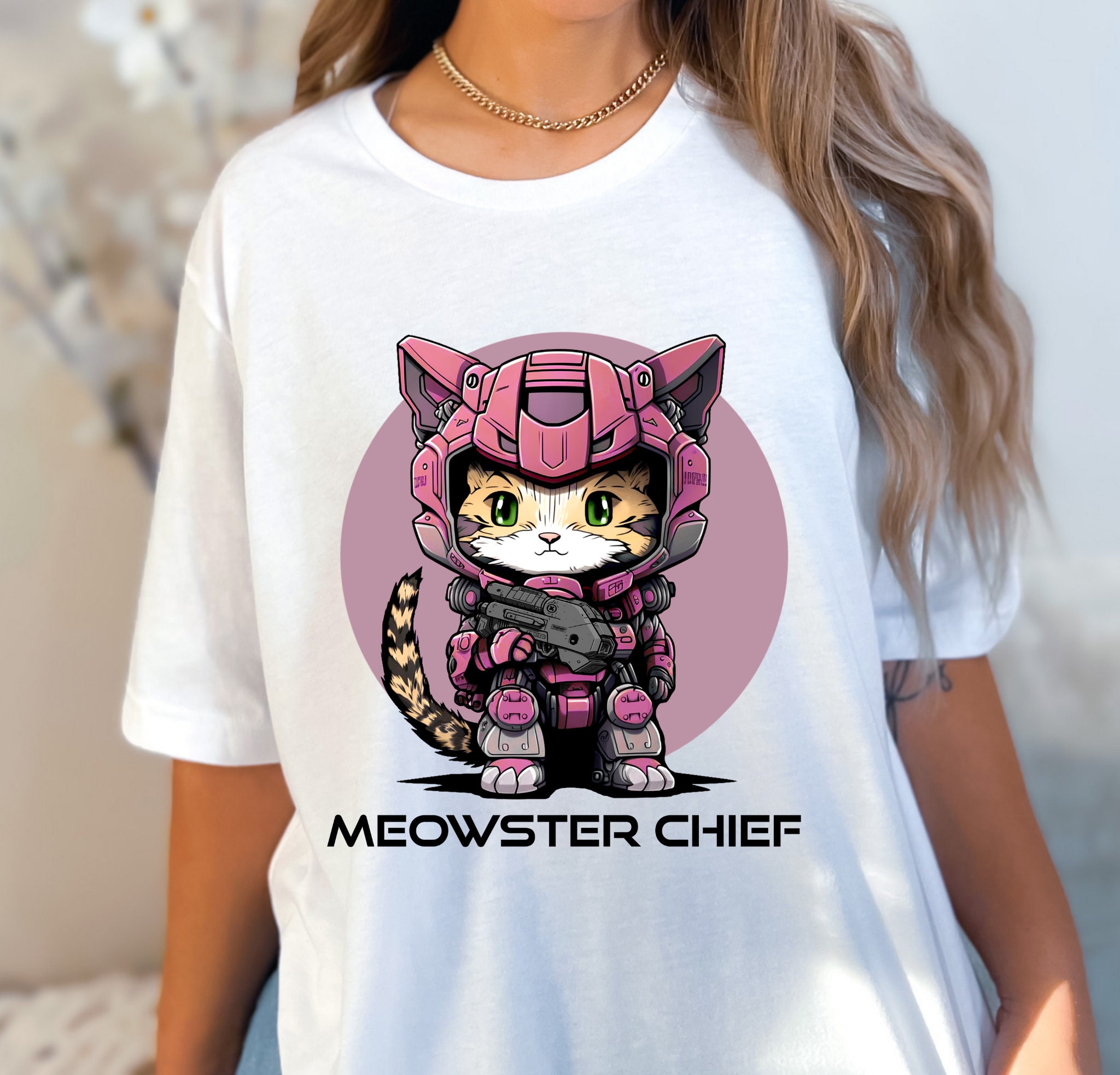 Pink Meowster Chief Gamer Chief Gamer Cat Kitty Orange Cat FPS Mom Gift ...