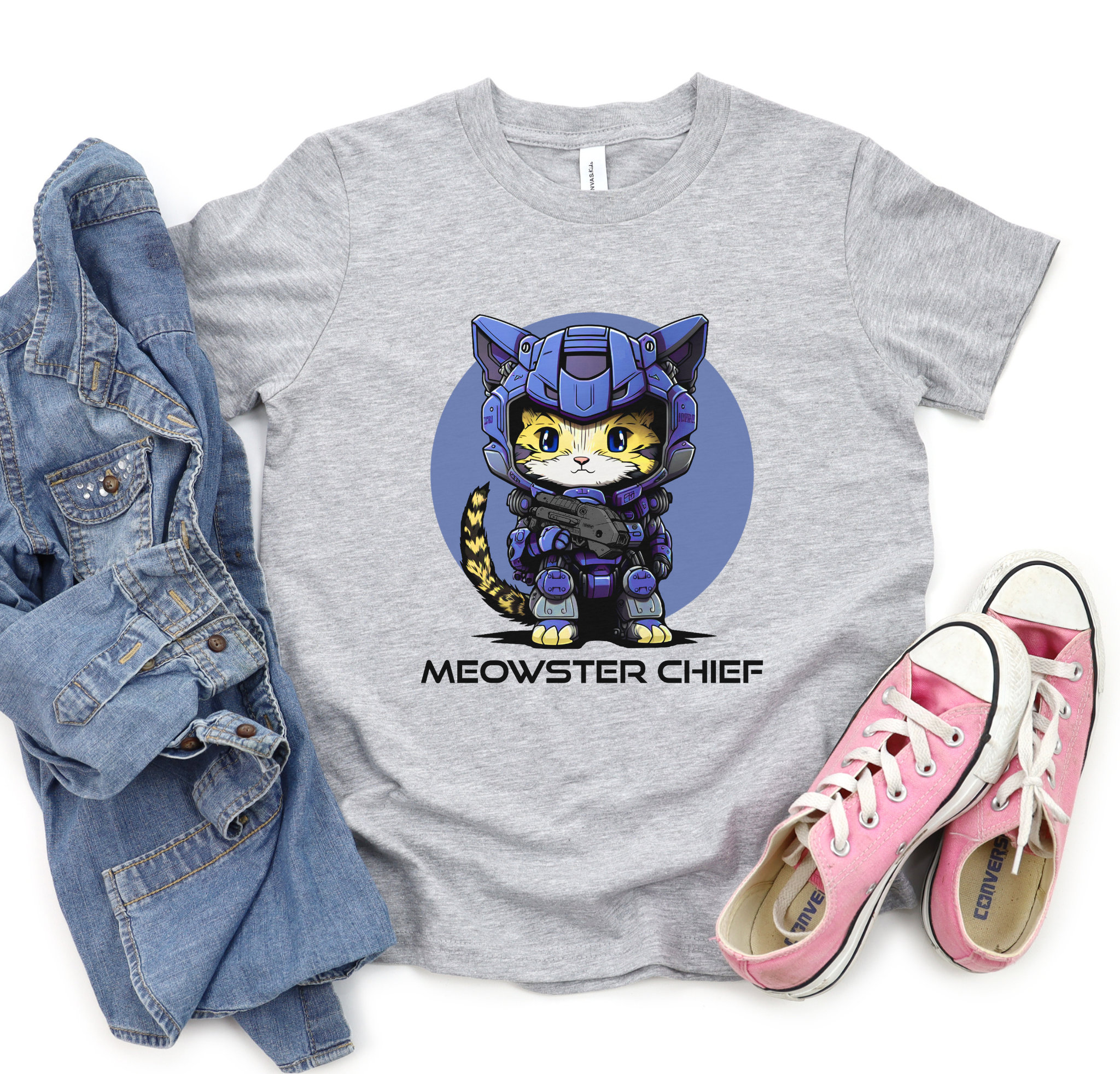Youth Blue Meowster Chief Gamer Chief Gamer Cat Orange Cat FPS Gamer ...
