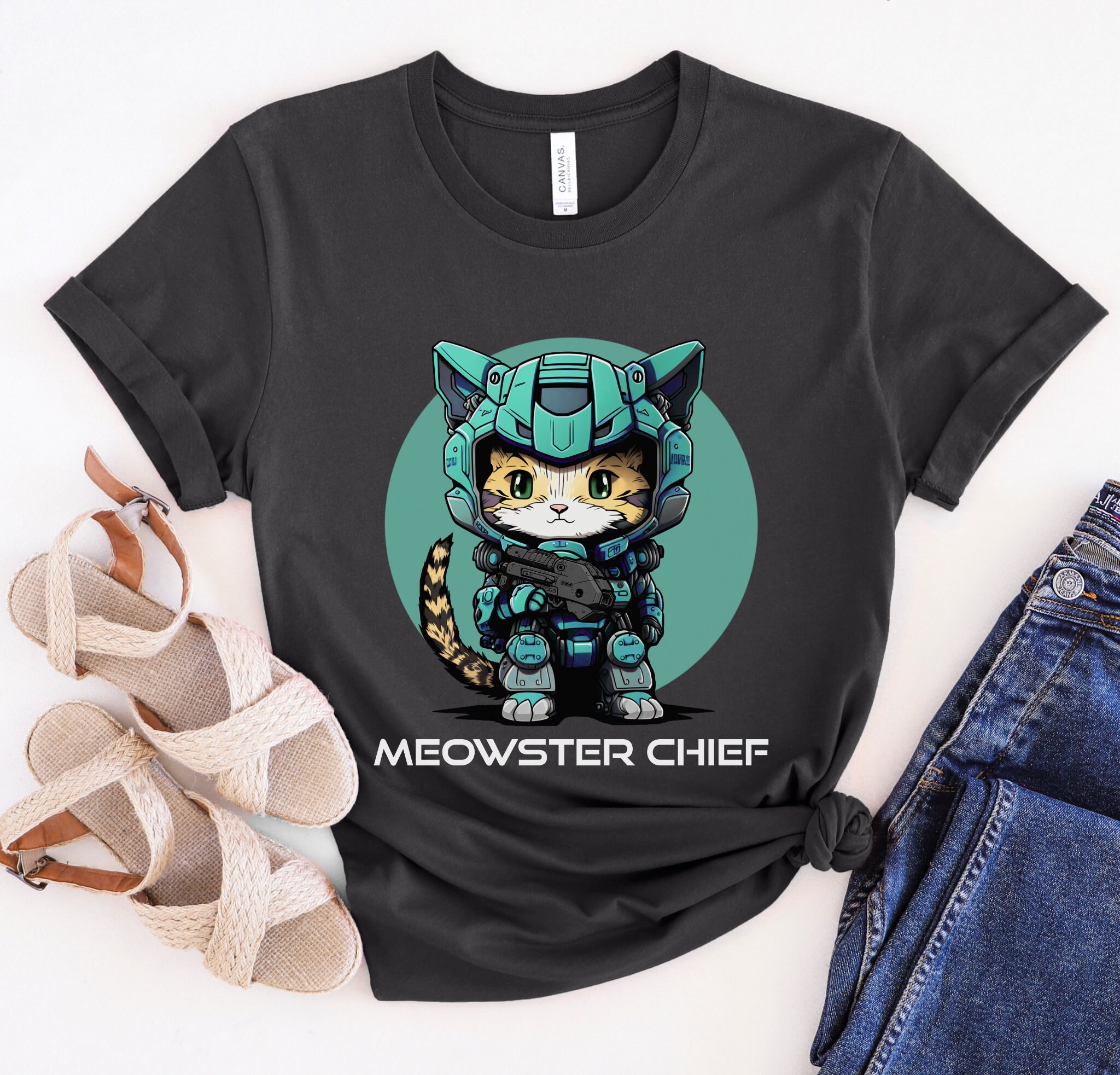 Teal Meowster Chief Gamer Chief Gamer Cat Kitty FPS Dad Gift Gift for ...