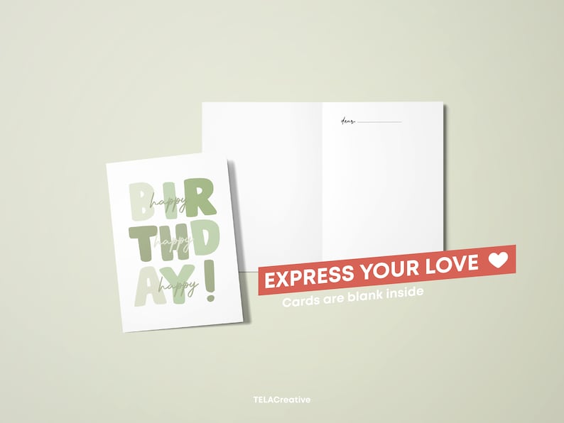 Printable Green Birthday Card for Kids (digital Download) - Etsy Canada