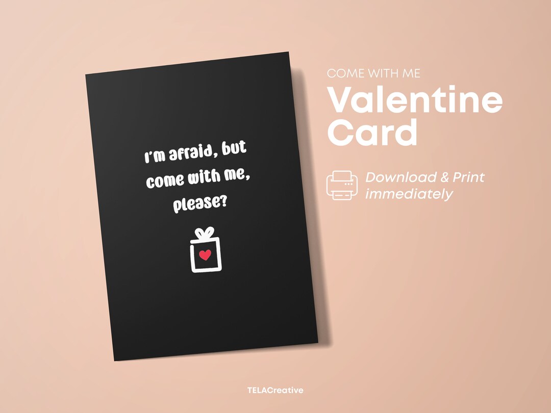Printable Valentine's Day Card: Unique Hand-drawn Illustration (digital ...