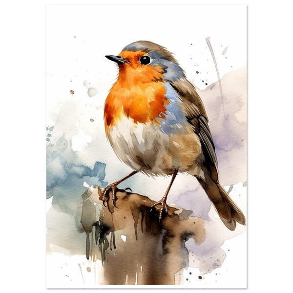 Robin Watercolour - Etsy UK