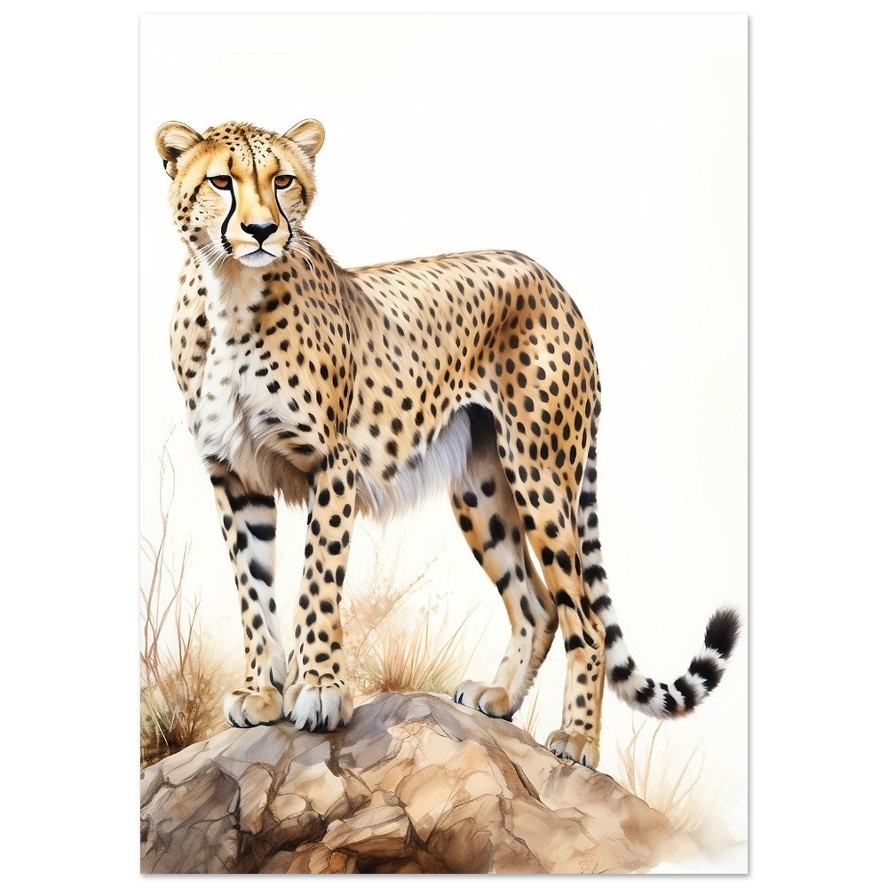 Cheetah Watercolour Print - Etsy