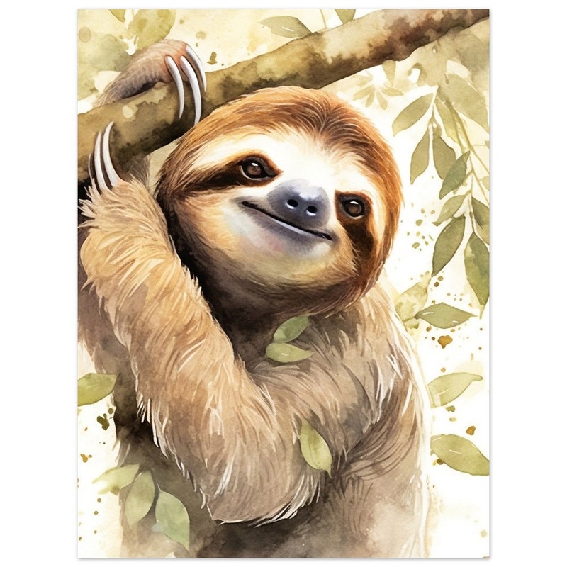 Sloth Painting - Etsy
