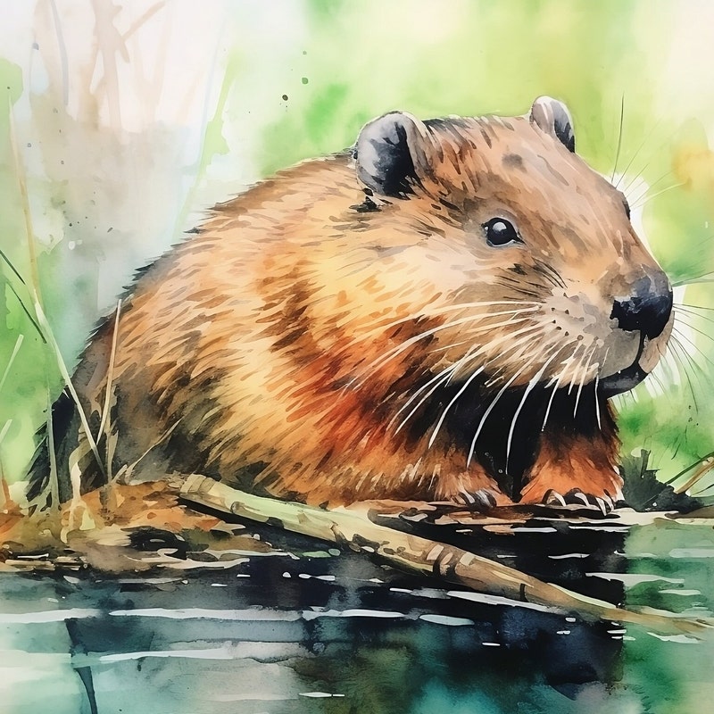 Beaver Art - Etsy