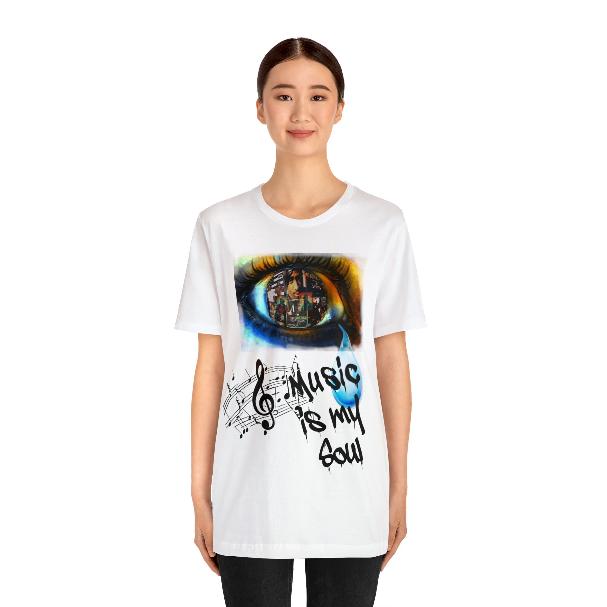 Music Notes Short Sleeve Tee Graphic T-shirt Outkast Tupac Twista Obie ...