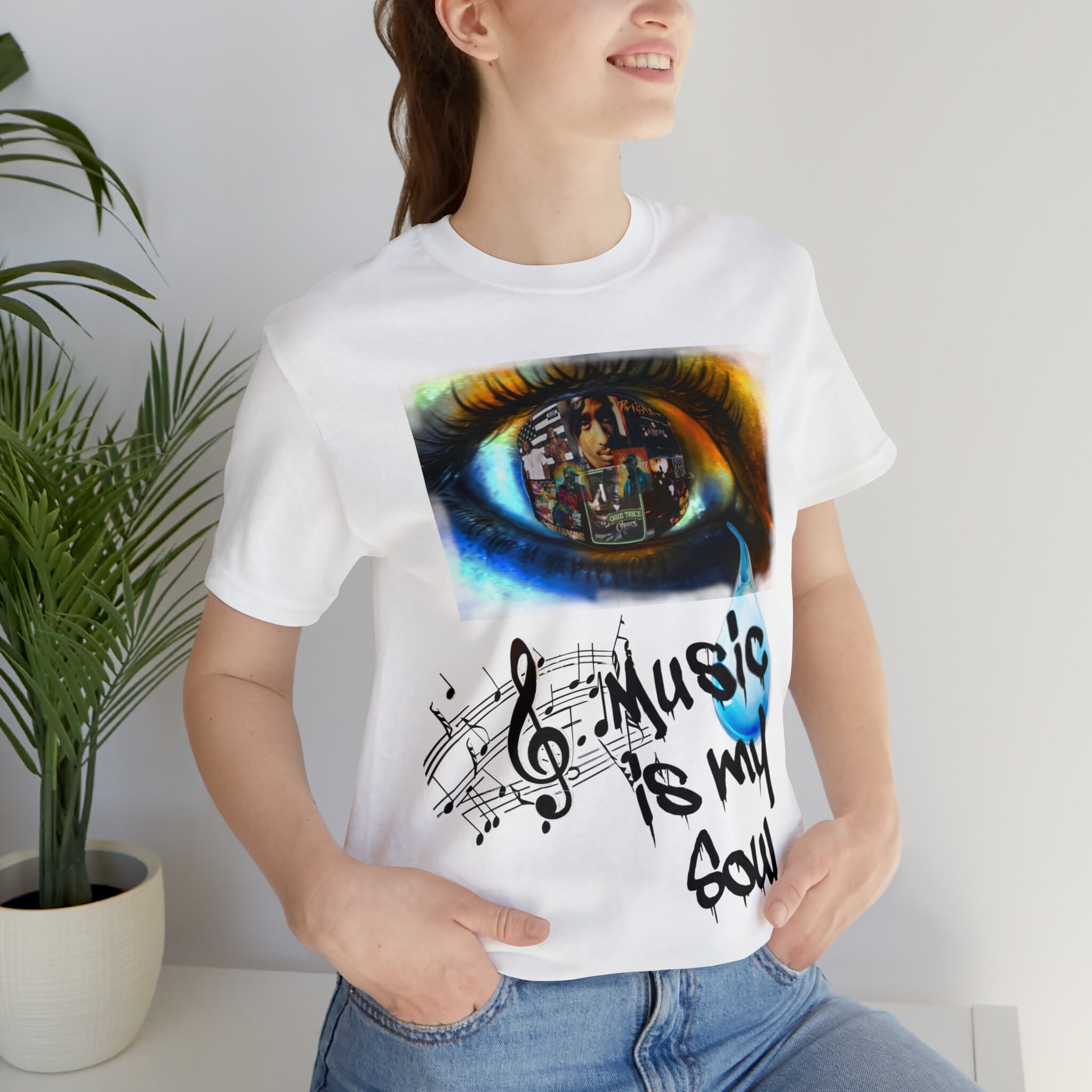 Music Notes Short Sleeve Tee Graphic T-shirt Outkast Tupac Twista Obie ...