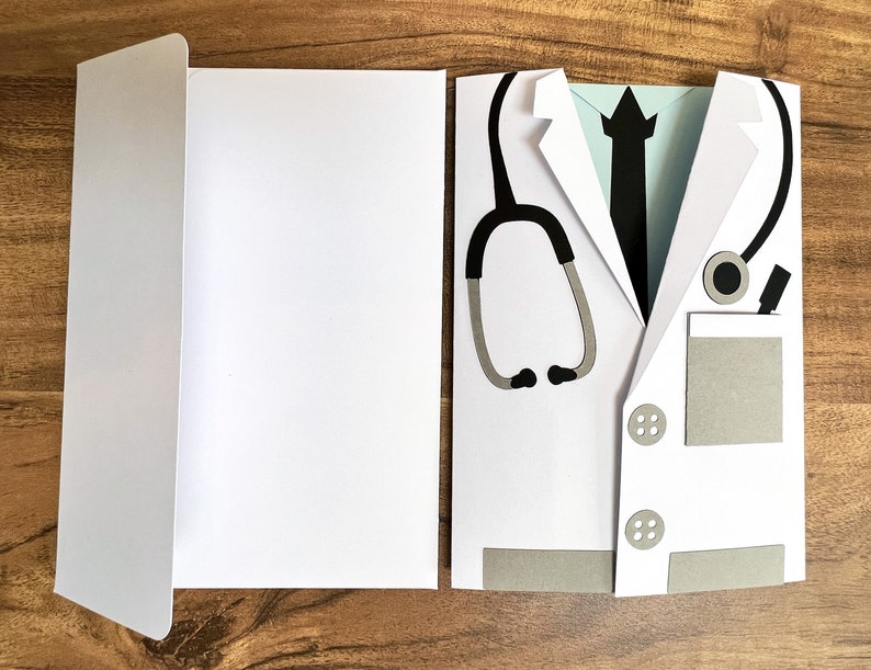 DOCTOR MEDIC BLUE Style Card With Envelope Can Be Personalised for Any ...