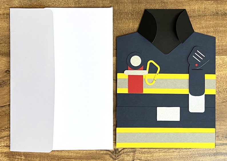 FIREMAN FIREFIGHTER Style Card With Envelope Can Be - Etsy