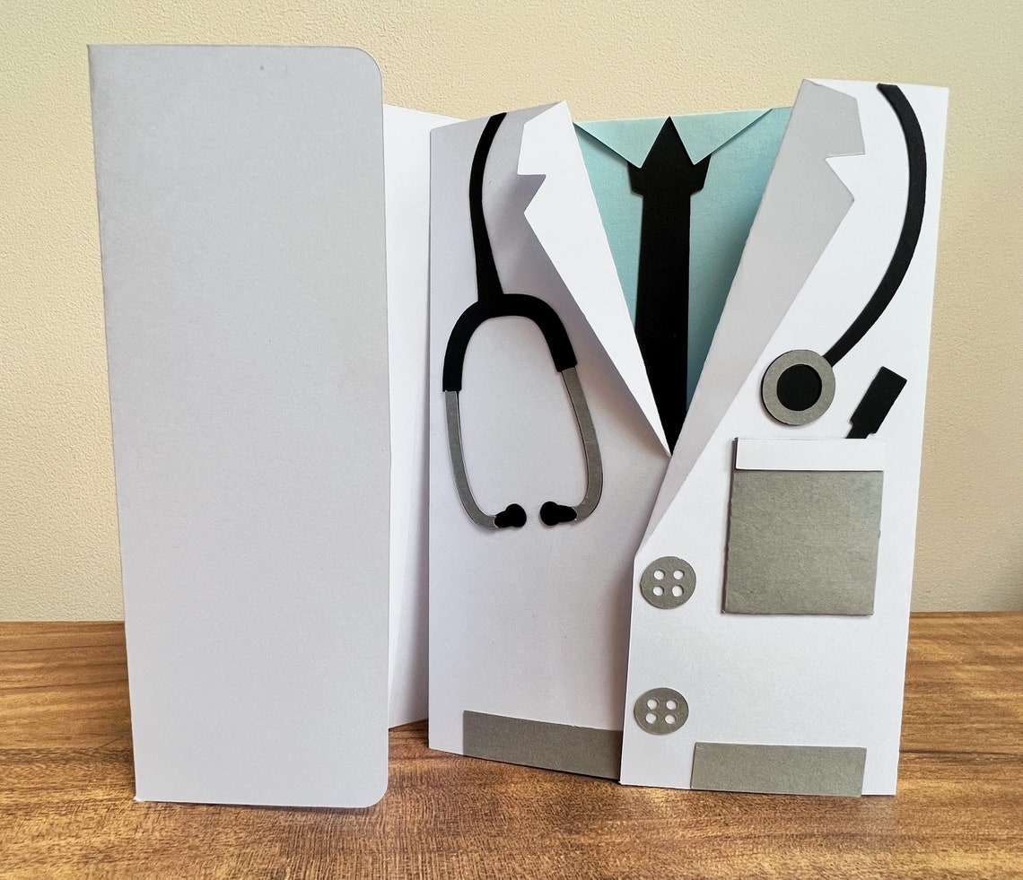 DOCTOR MEDIC BLUE Style Card With Envelope Can Be Personalised for Any ...