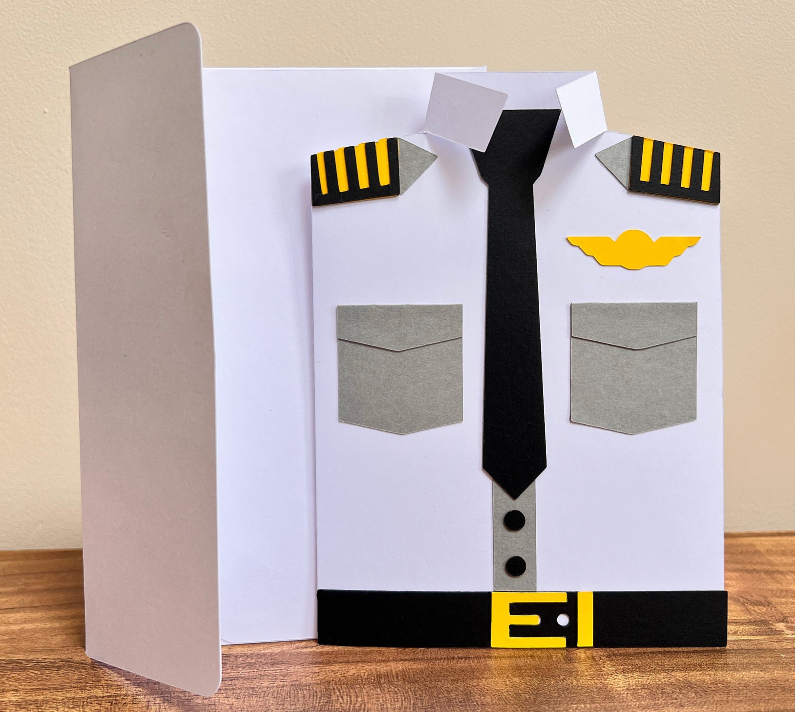 PILOT CAPTAIN AVIATOR Card for Any Occasion With Envelope Can Be ...
