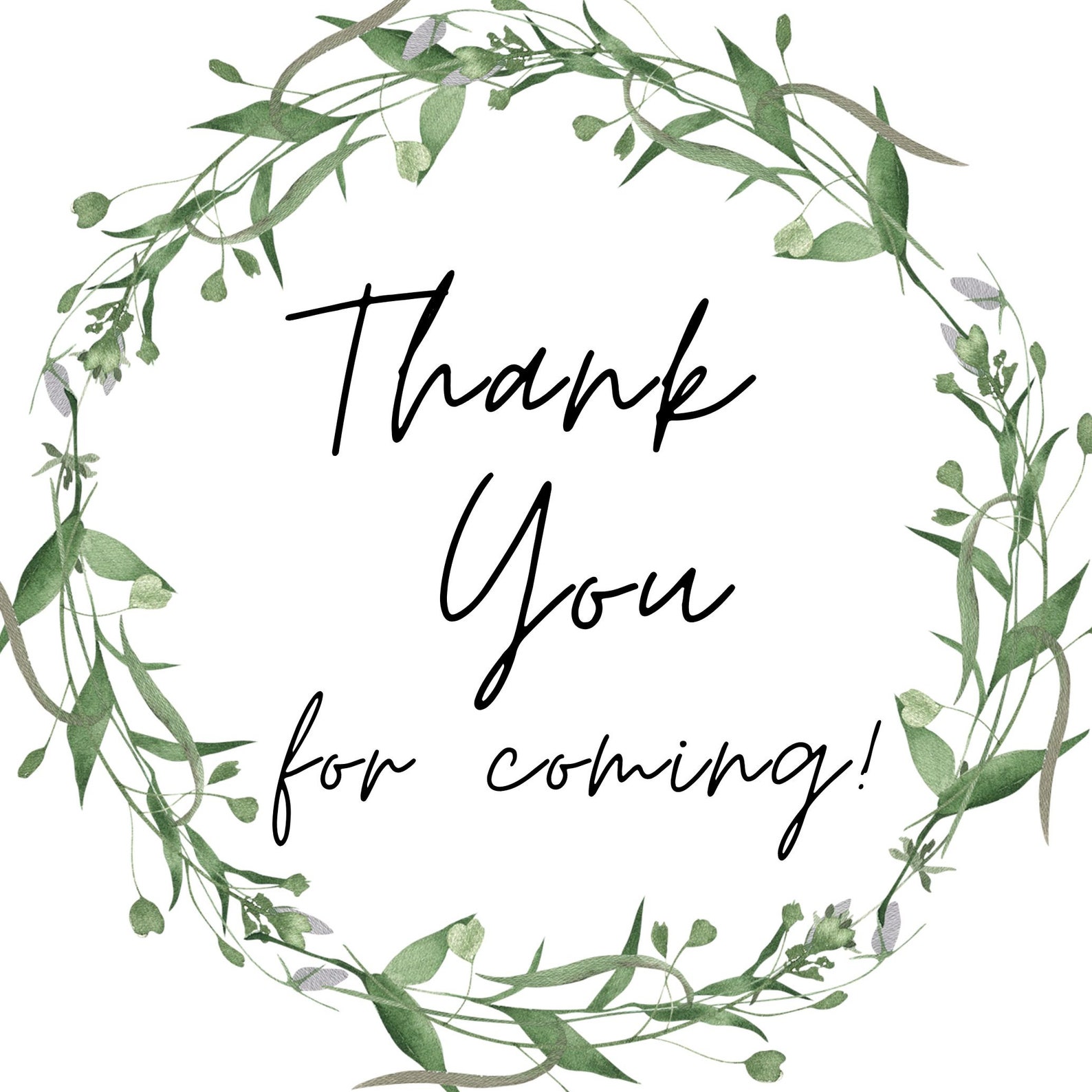 Thank You for Coming Digital Download - Etsy