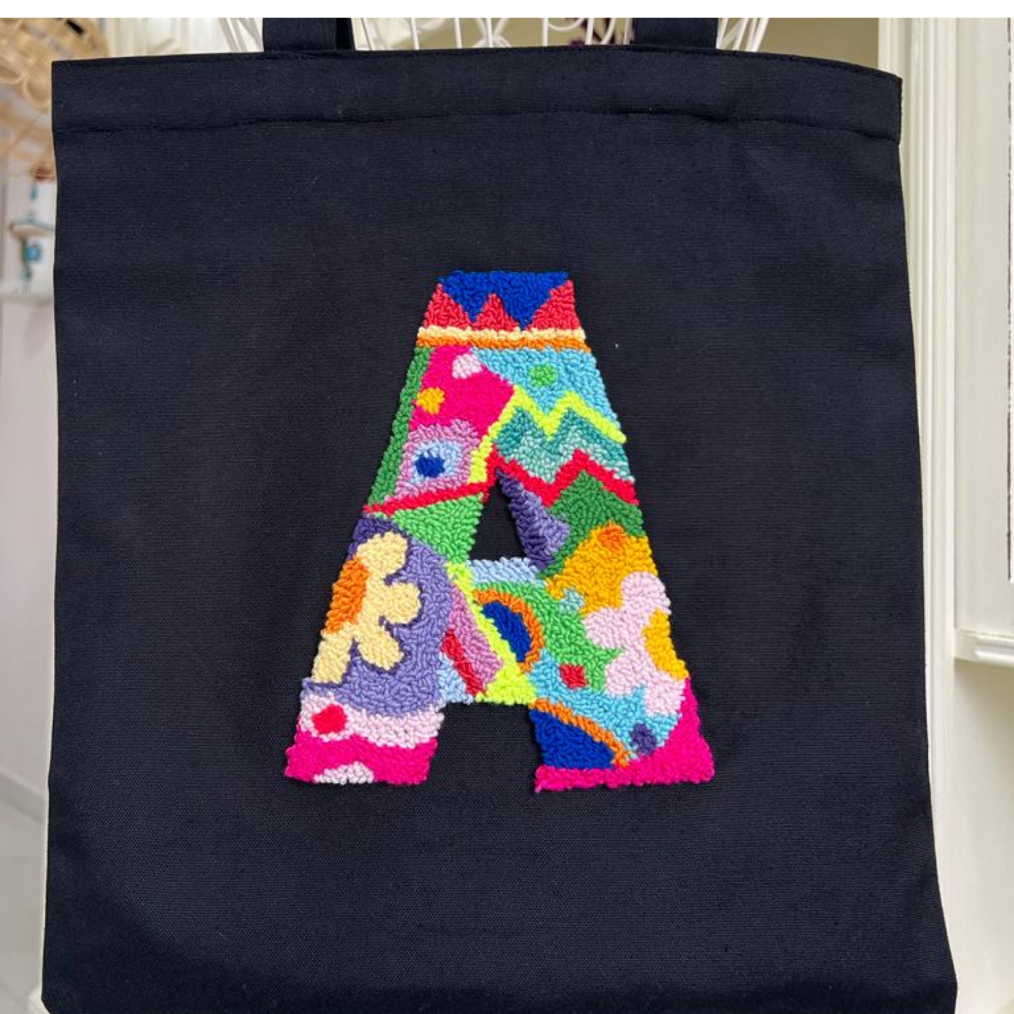 Personalized Letter Bag, Shoulder Bag, Punch Needle Bag - Etsy