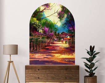 Layered Arch Wall Decal Arch Wall Decal Bed Arch Decal Boho - Etsy