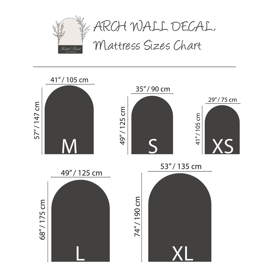 Layered Arch Wall Decal Arch Wall Decal Bed Arch Decal Boho - Etsy