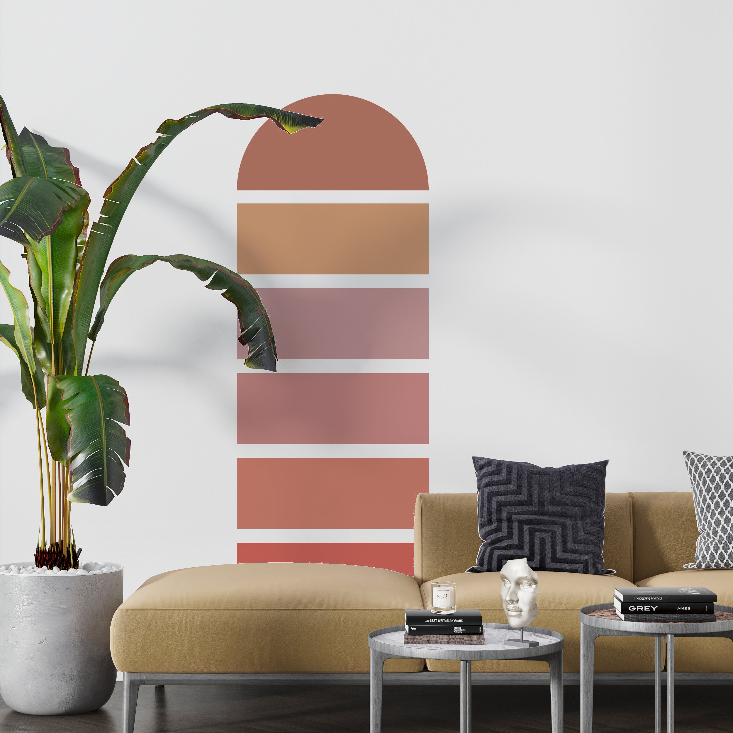 Layered Arch Wall Decal Arch Wall Decal Bed Arch Decal Boho - Etsy