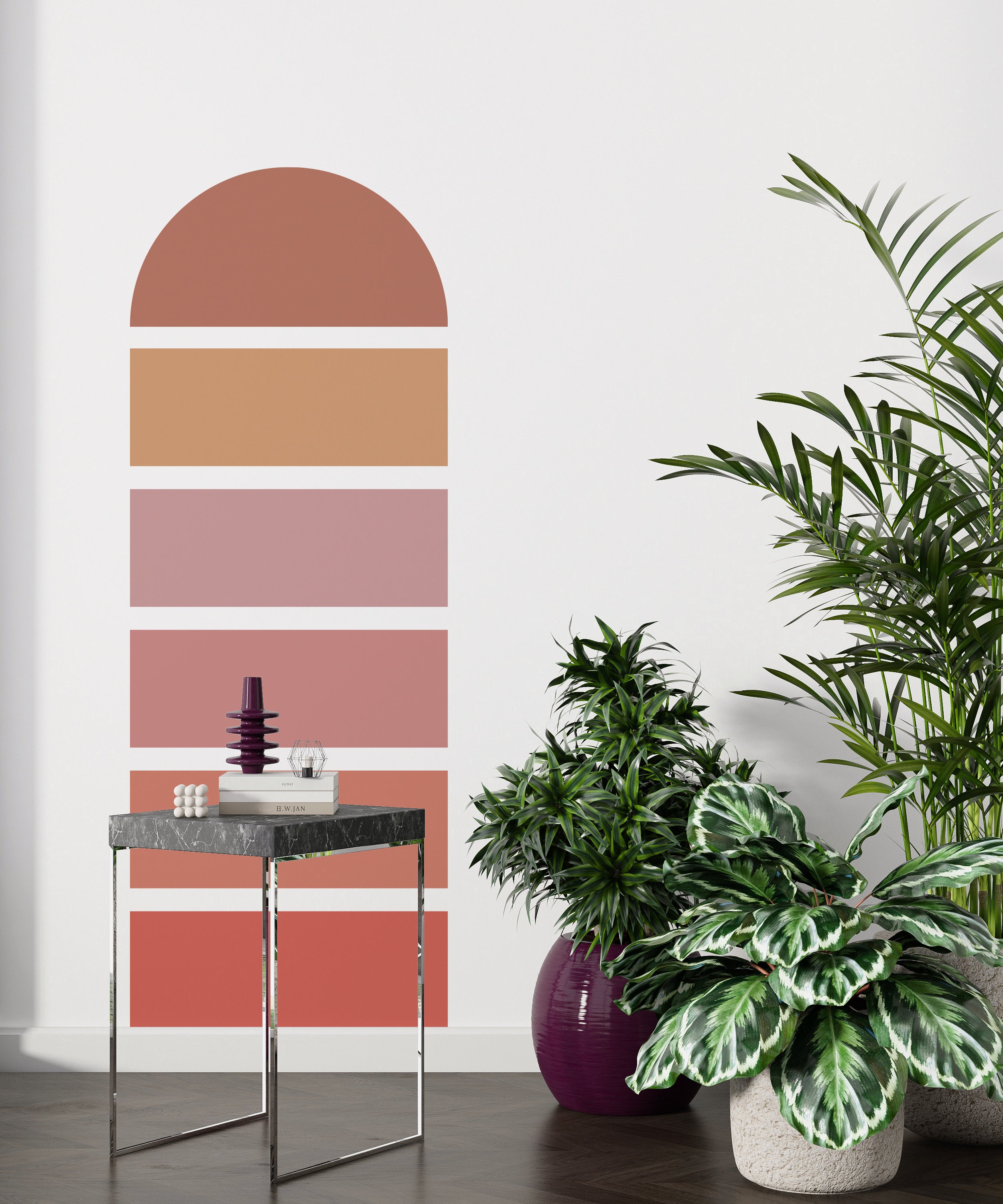 Layered Arch Wall Decal Arch Wall Decal Bed Arch Decal Boho - Etsy