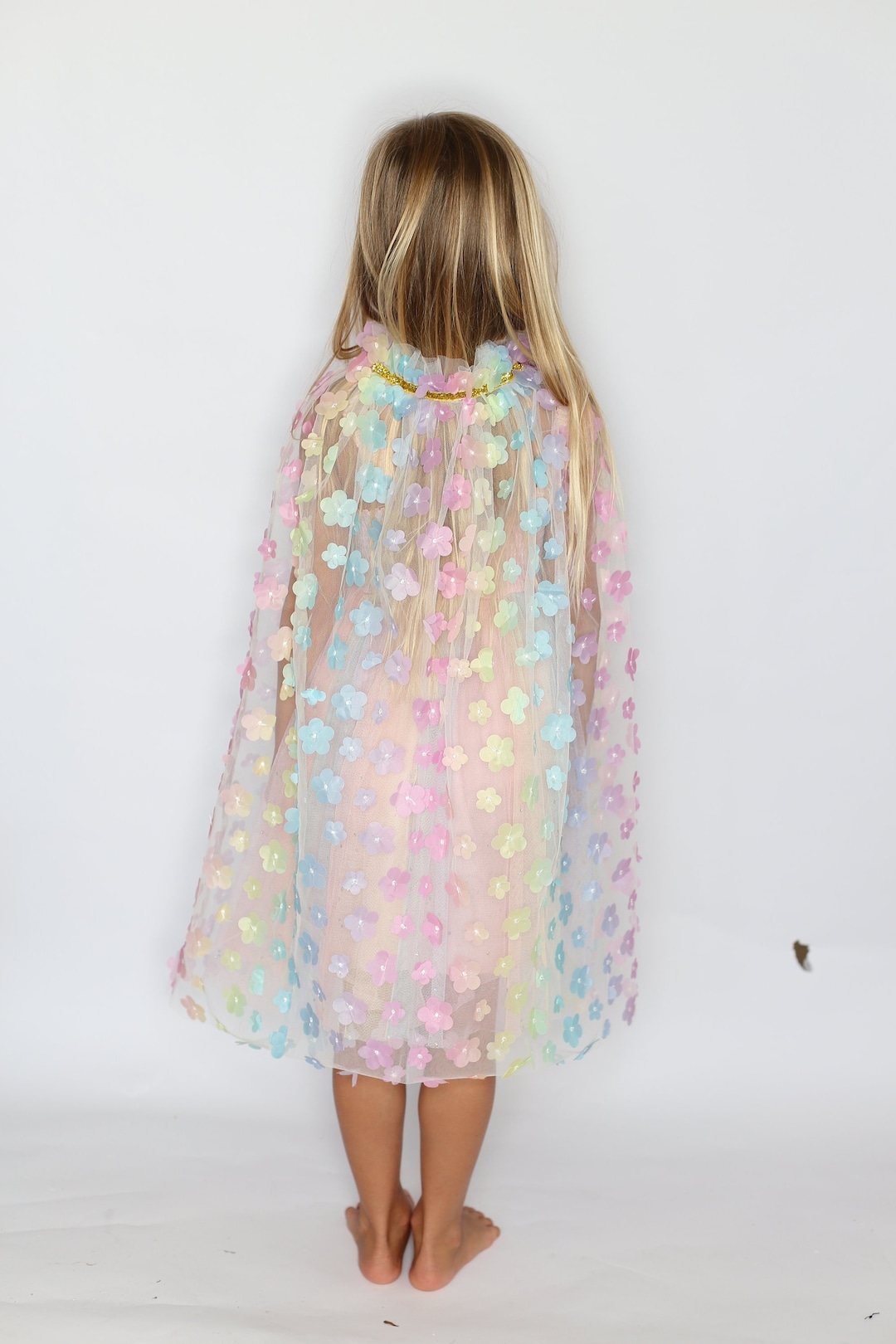 Pastel Flower Cape, Floral Cape, Princess Cape, Costume Cape, Rainbow ...