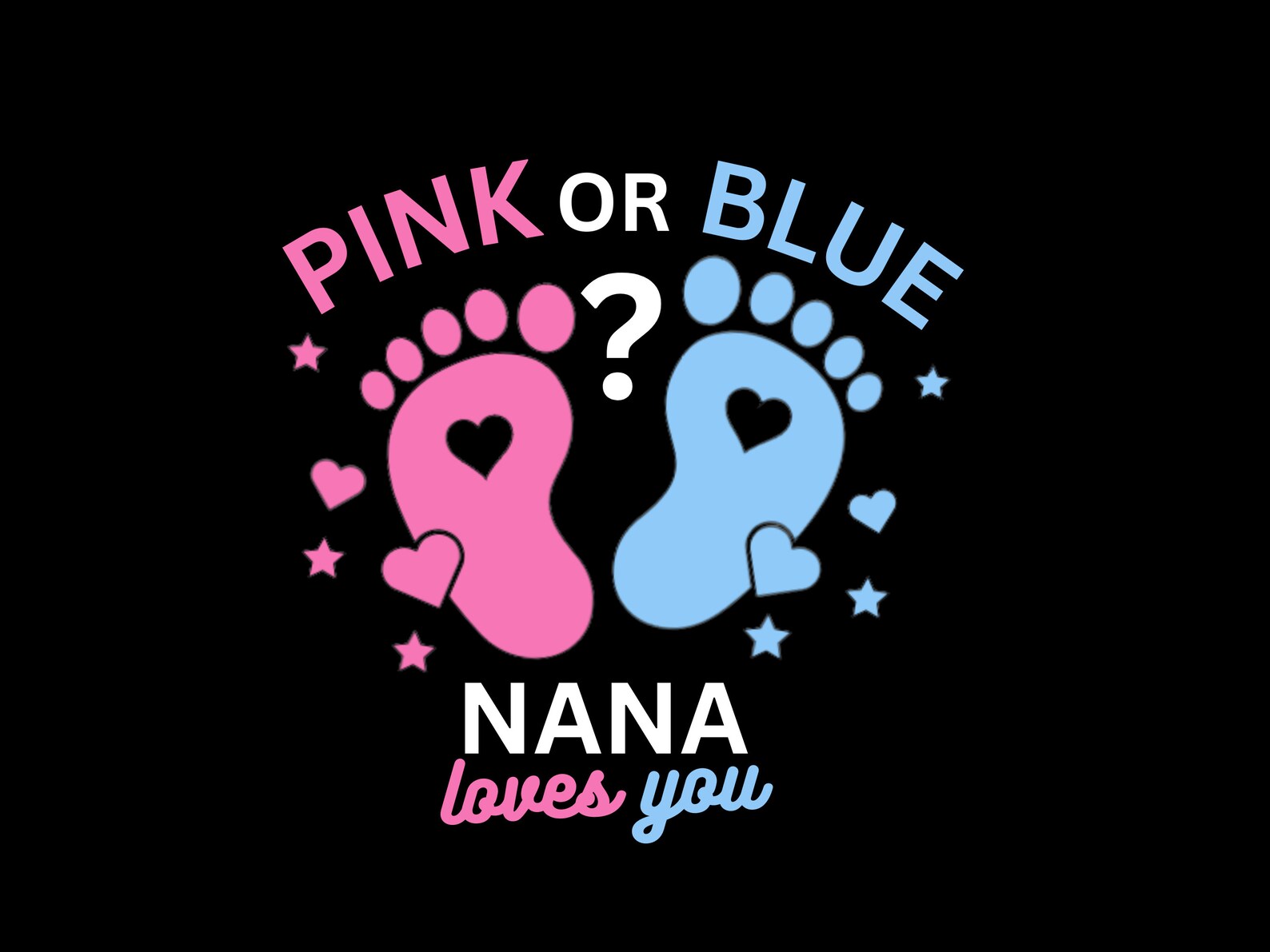 Nana Baby Reveal, DTF Transfer, DTF Transfer Ready to Press, DTF Pr'" Ints, Heat Transfers ...