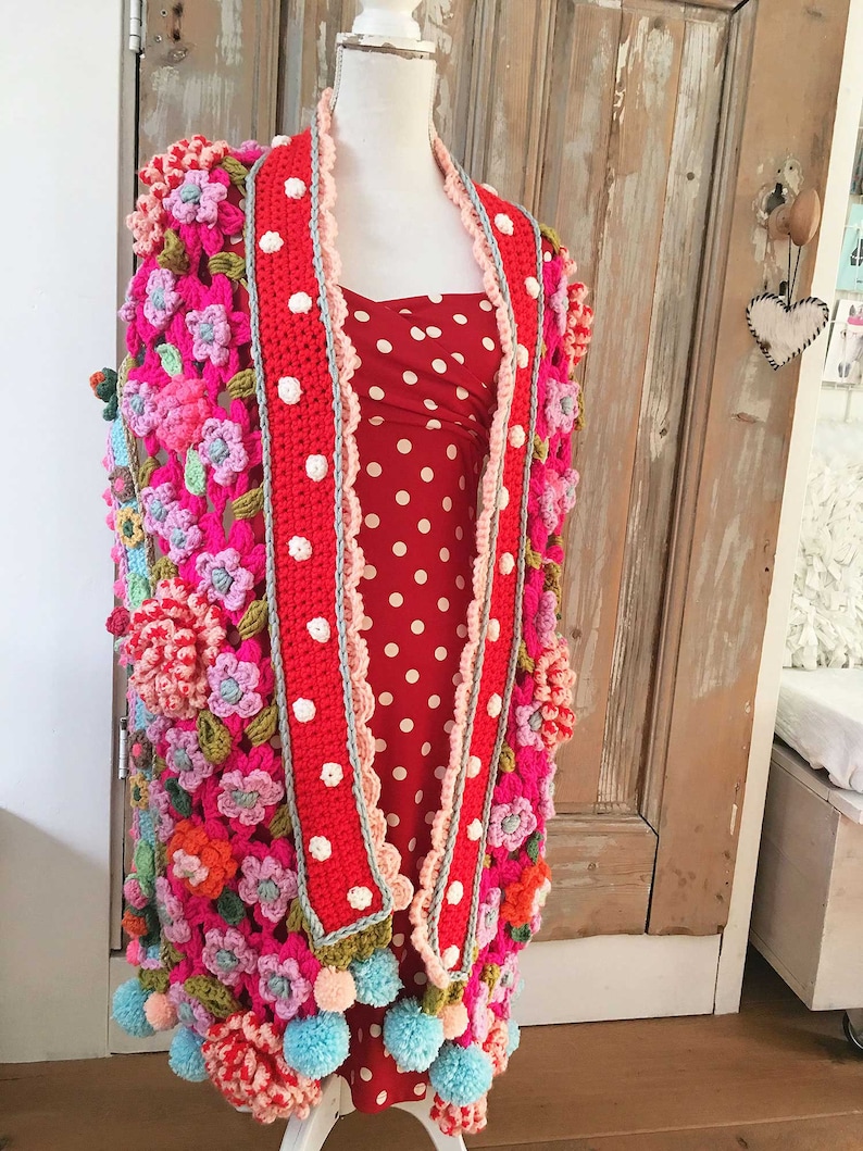 Crochet Pattern Wrap dolores Shawl Stole Bed Runner Pom - Etsy