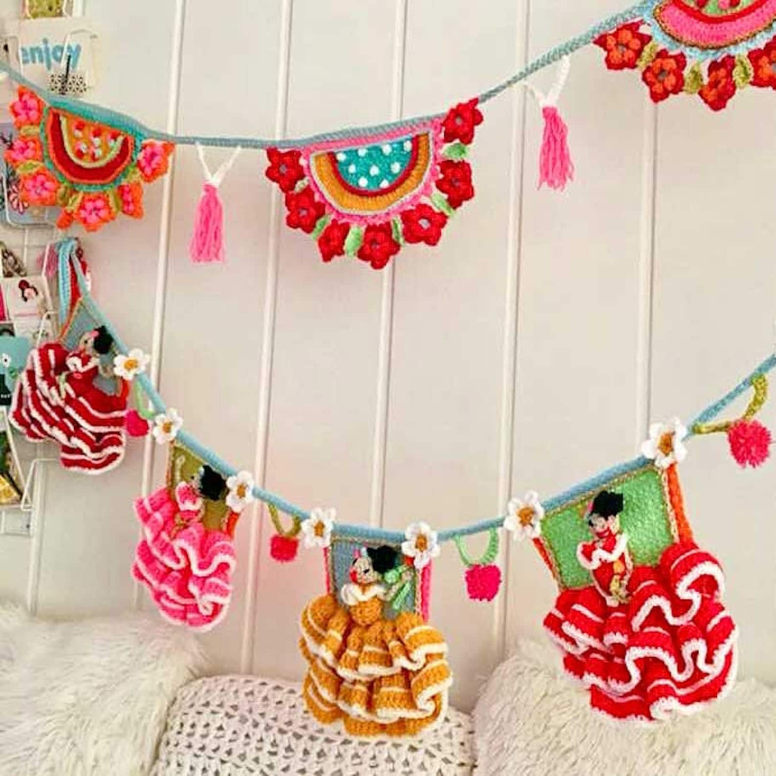 Crochet Pattern happy Garlands Festoons Party Decoration - Etsy UK